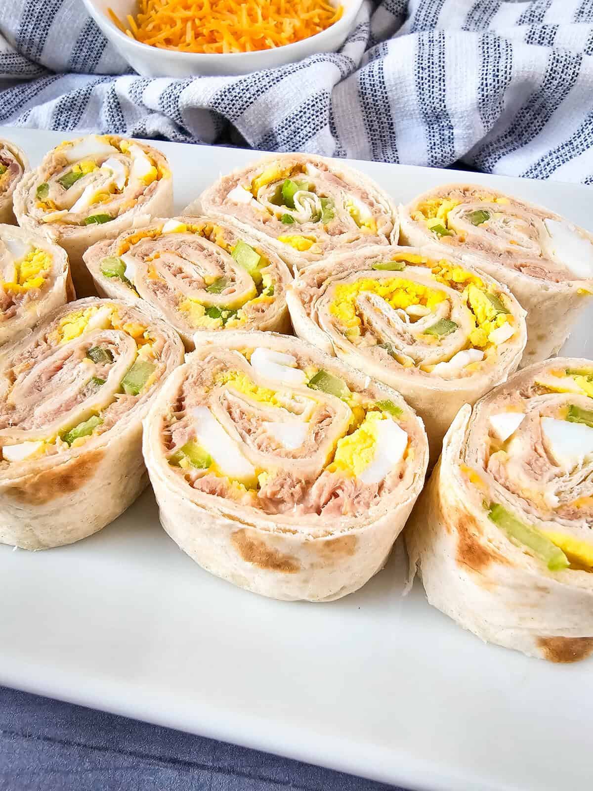 Tuna Salad Pinwheels - A Crazy Family