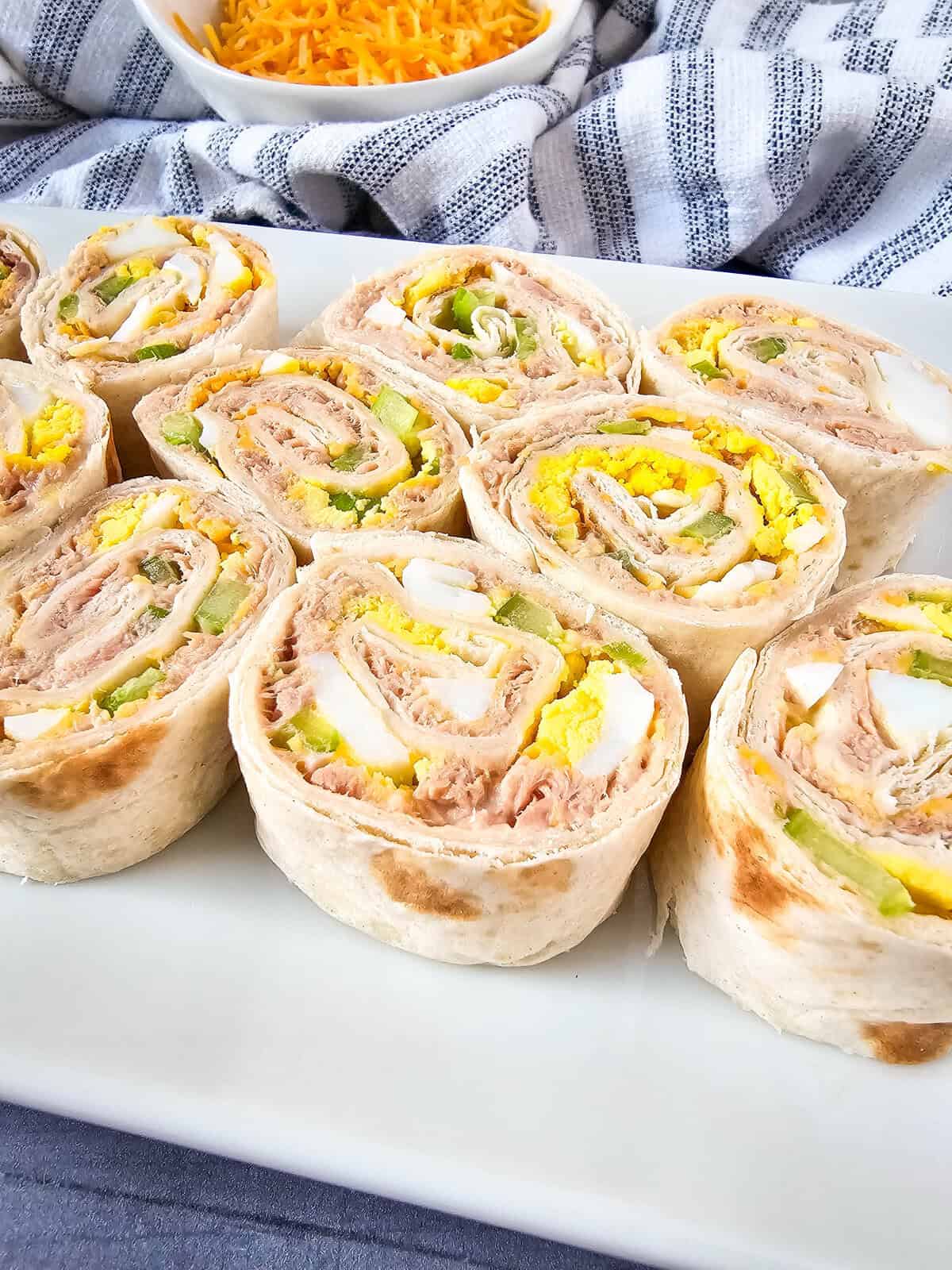 Tuna Salad Pinwheels - A Crazy Family
