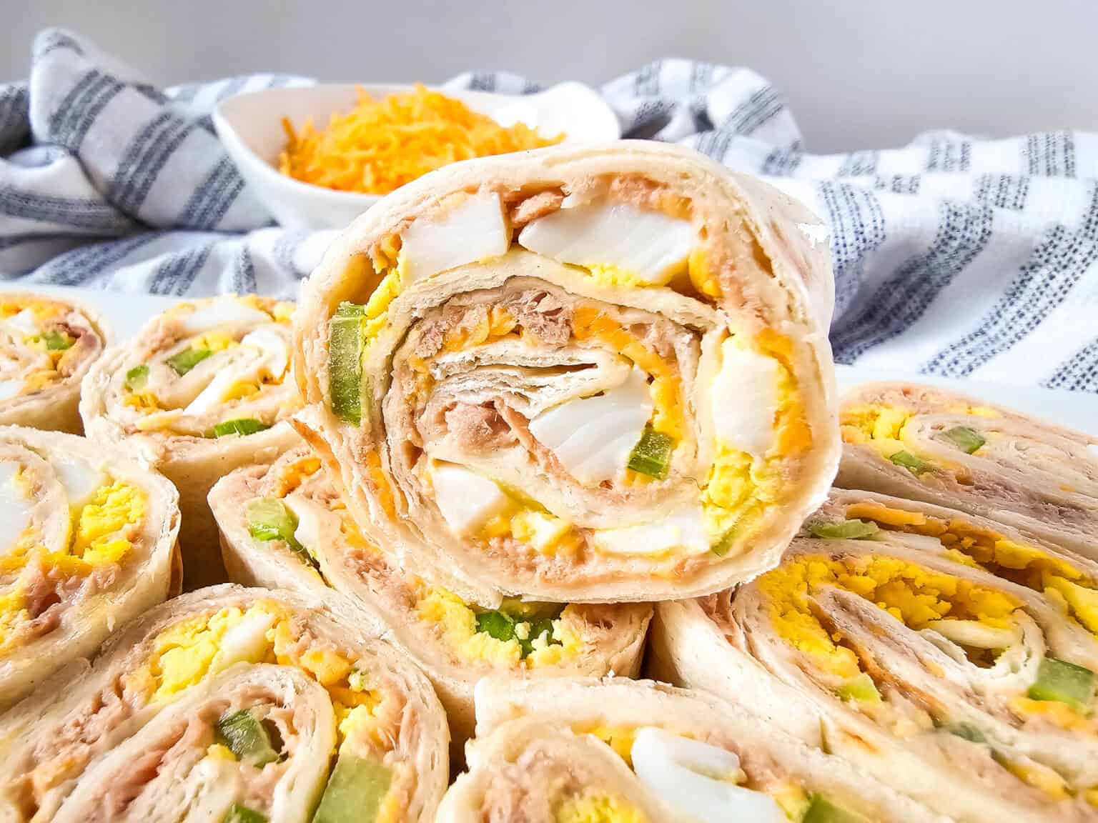 Tuna Salad Pinwheels - A Crazy Family
