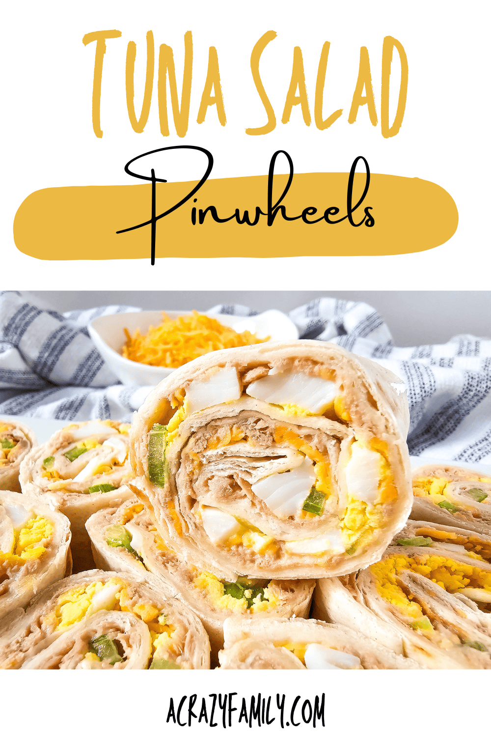 Tuna Salad Pinwheels - A Crazy Family