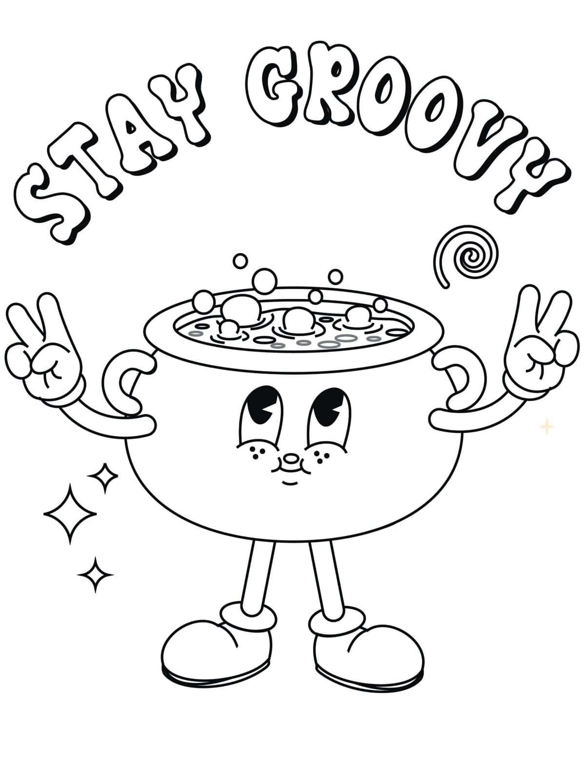 Free Printable Retro Halloween Coloring Pages for Spooky Fun - A Crazy ...