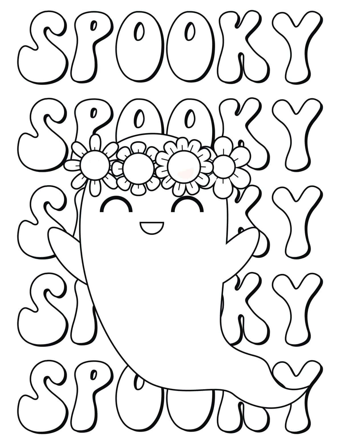 Free Printable Retro Halloween Coloring Pages for Spooky Fun - A Crazy ...