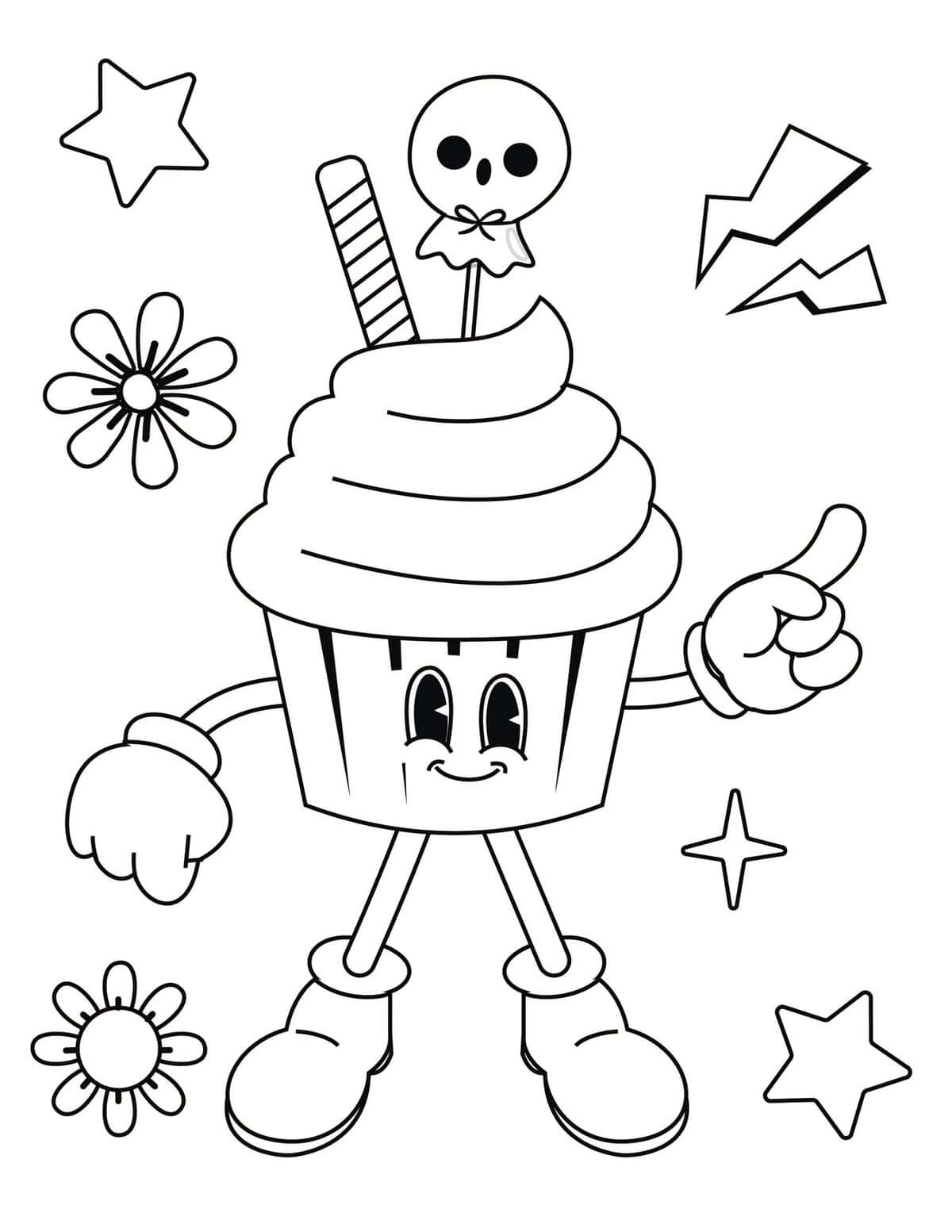 Free Printable Retro Halloween Coloring Pages for Spooky Fun - A Crazy ...