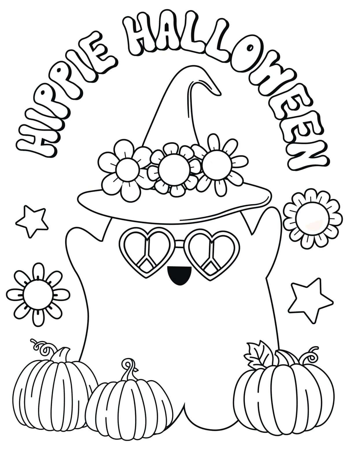 Free Printable Retro Halloween Coloring Pages for Spooky Fun - A Crazy ...