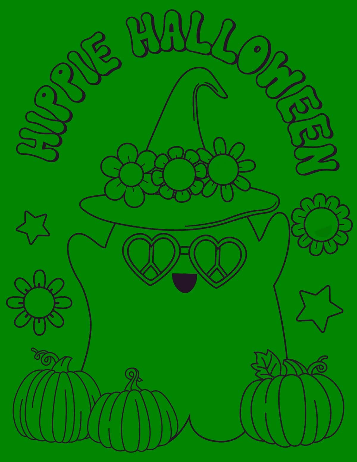 Free Printable Retro Halloween Coloring Pages for Spooky Fun - A Crazy ...