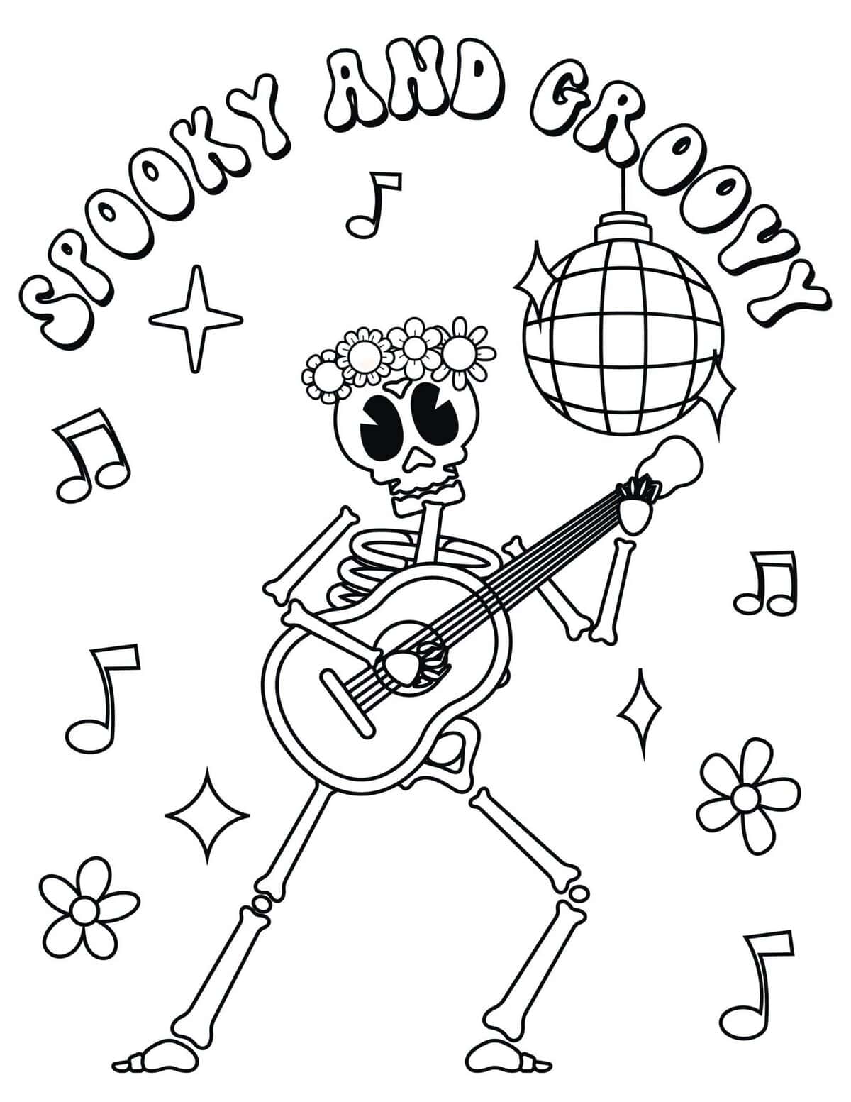 Free Printable Retro Halloween Coloring Pages for Spooky Fun - A Crazy ...