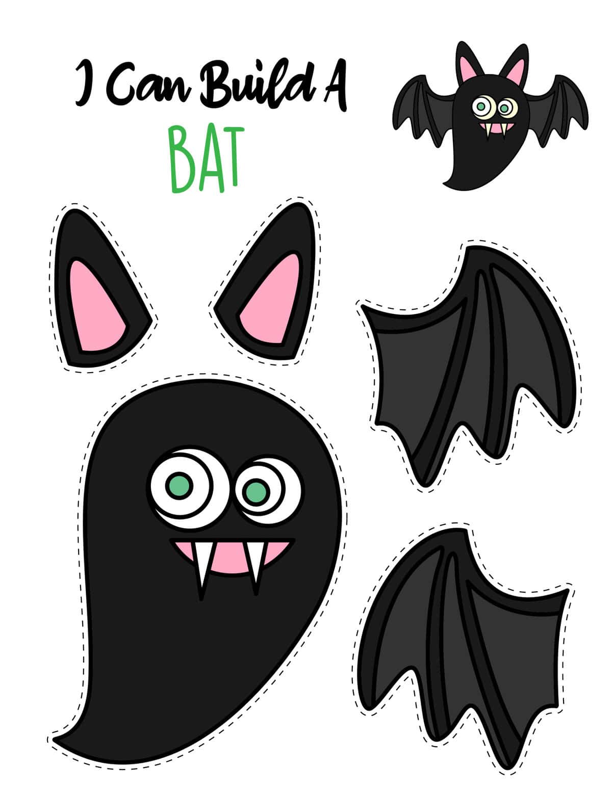 Halloween Crafts Printable: “I Can Build” Collection - A Crazy Family