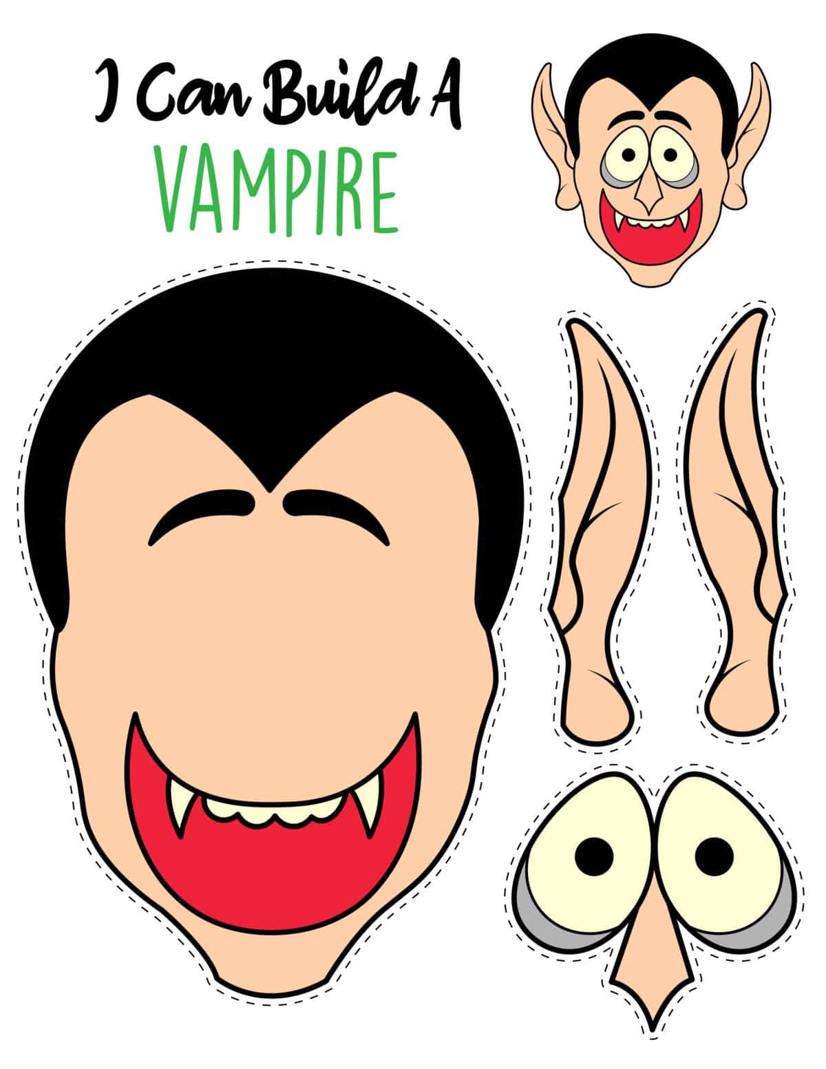 Halloween Crafts Printable: “I Can Build” Collection - A Crazy Family