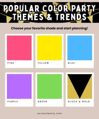 A Pop of Color! Creative Adult Party Ideas in Every Shade - A Crazy Family